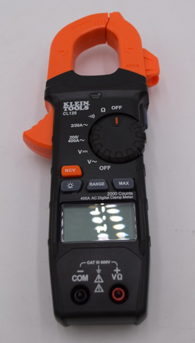 KLEIN TOOLS CL120 DIGITAL CLAMP METER AUTO-RANGING 400 AMP AC/DC ...