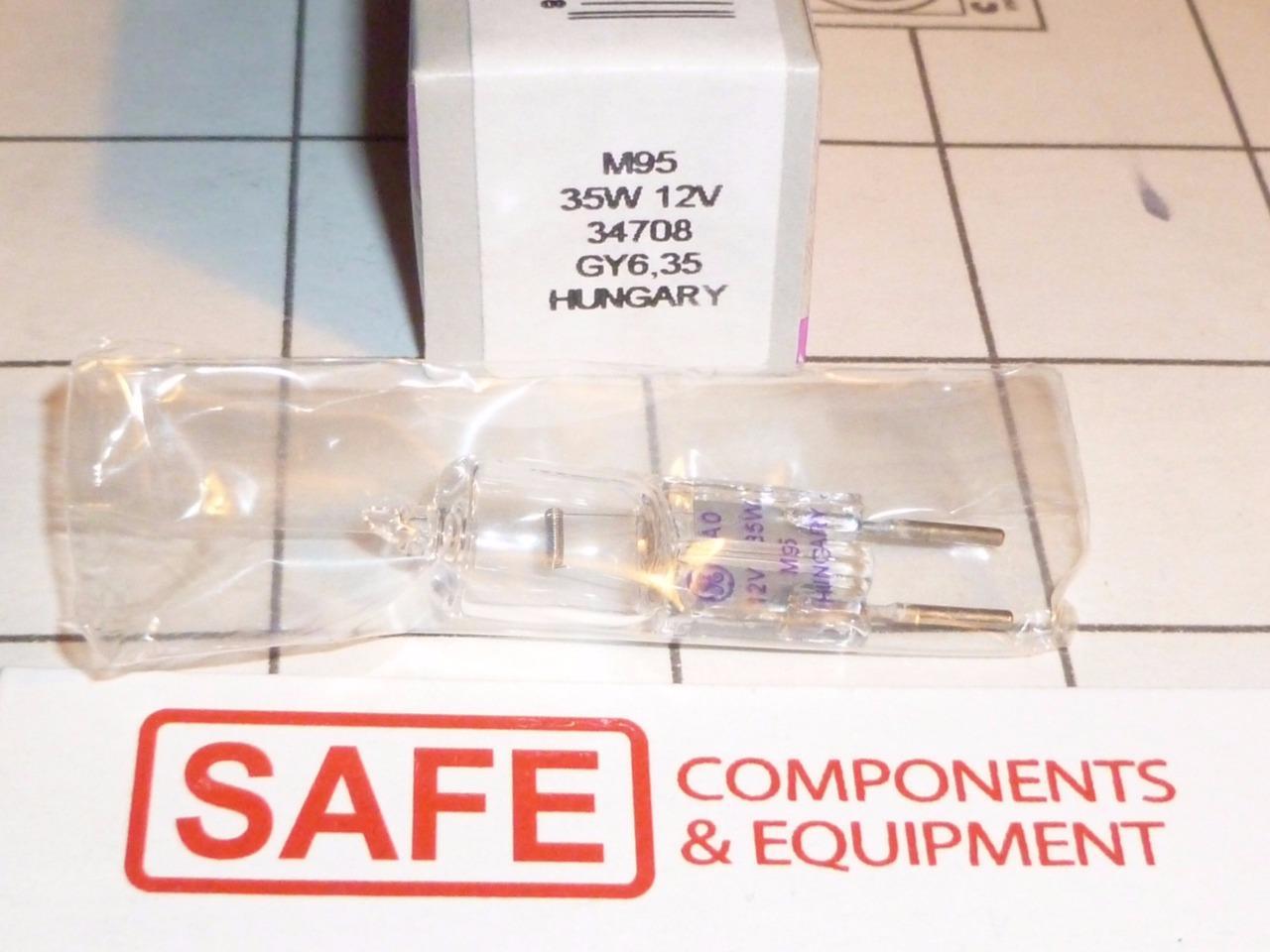 GE Halogen Lamp Bulb QTY-1 Bi-Pin 35W 12V Clear 34708 M95-Q35T3 GY6.15 ...