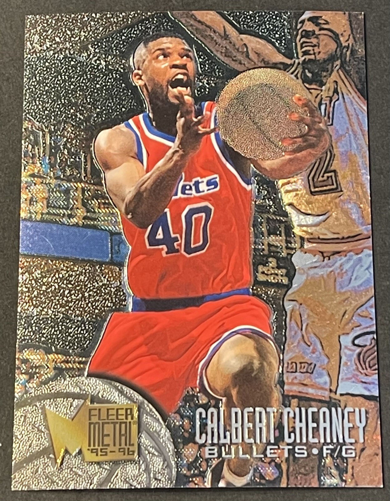 1995-96 Metal Washington Bullets Basketball Card #115 Calbert Cheaney ...
