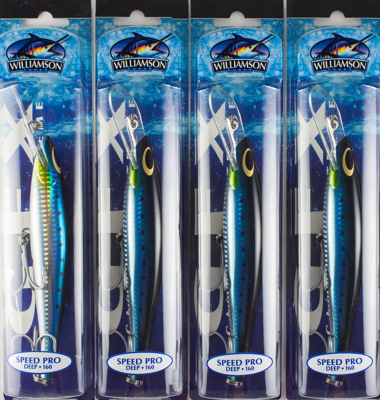 (LOT OF 4) WILLIAMSON LURES SPEED PRO DEEP 160MM SP160D#BSR BLUE ...