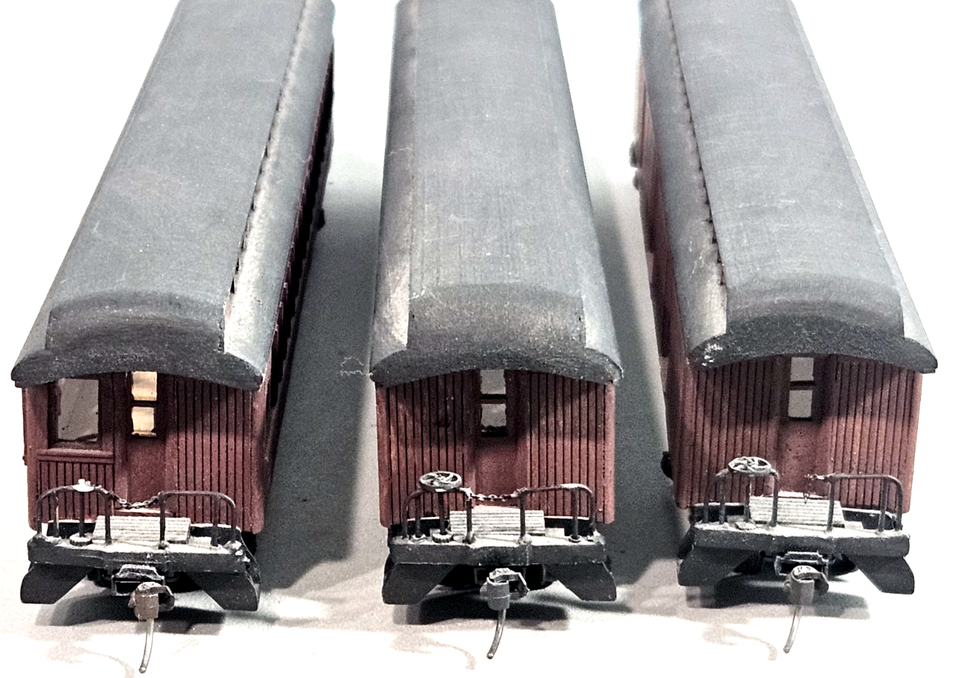 Vintage HO Northeastern Ambroid Old Time Baggage and Passenger Cars Lot ...