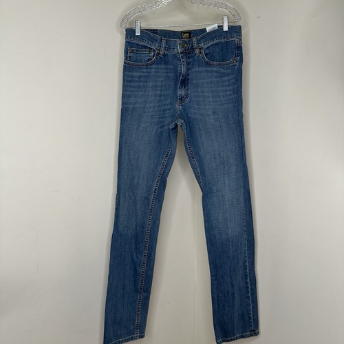 Lee Mens 32x36 Jeans Blue Denim Pants Straight Medium Wash Slacks ...