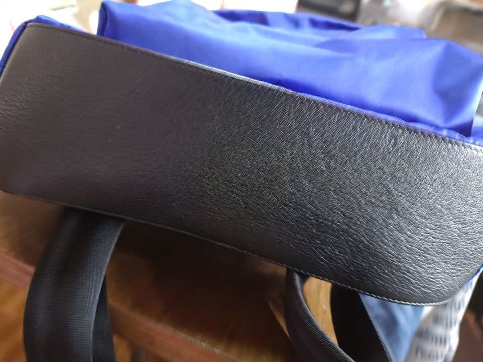 GIVENCHY Diagonal Logo Backpack Blue×Red Front Pocket Logo Engraving ...