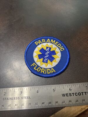 Vtg Obsolete Fire Department Patch Florida Paramedic | eBay