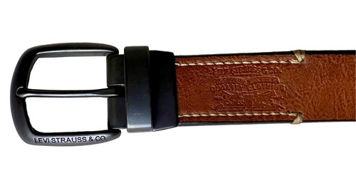 Levis Men's Leather Reversible Black & Brown Belt Siz… - Gem