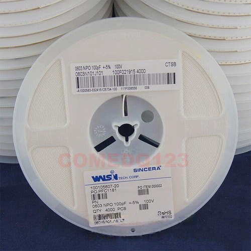 200PCS 0603 100pF 100V NPO/C0G ±5% 0603N101J101 Ceramic Capacitor MLCC ...