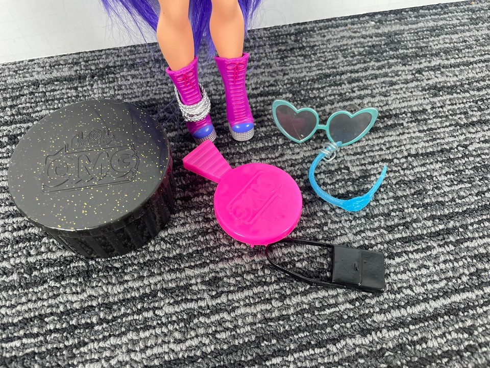 🔥LOL Surprise OMG Shadow Winter Disco Fashion Purple Hair Doll With ...