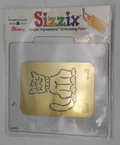 Sizzix Kitty Cat Die 38-9523 Simple Expressions Embossing Folder | eBay