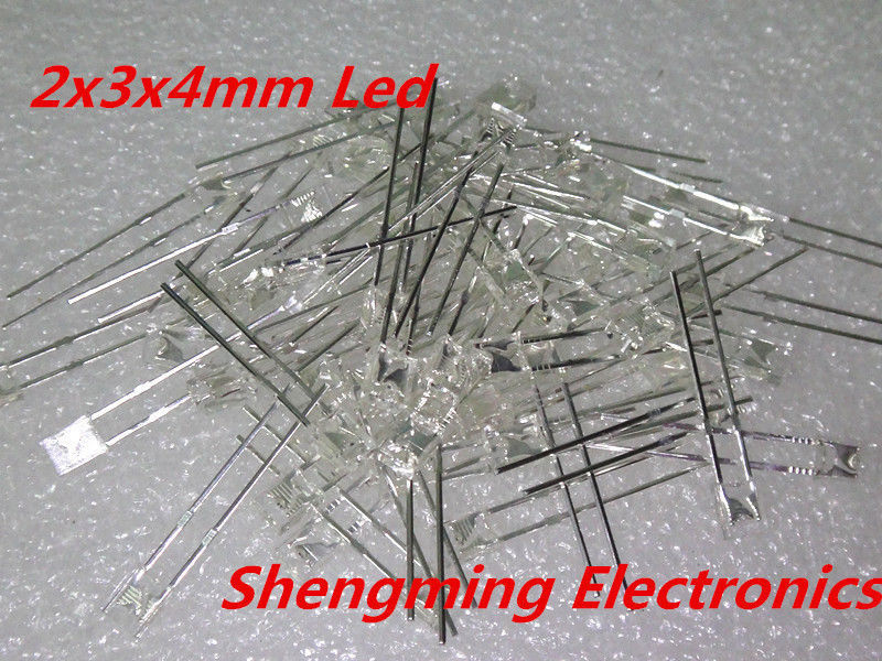1000pcs 2x3x4 LED Green light emitting diode 3.0V~3.4V super bright 2*3 ...