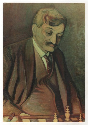 Emanuel LASKER German chess player World champion chess game Postcard ...