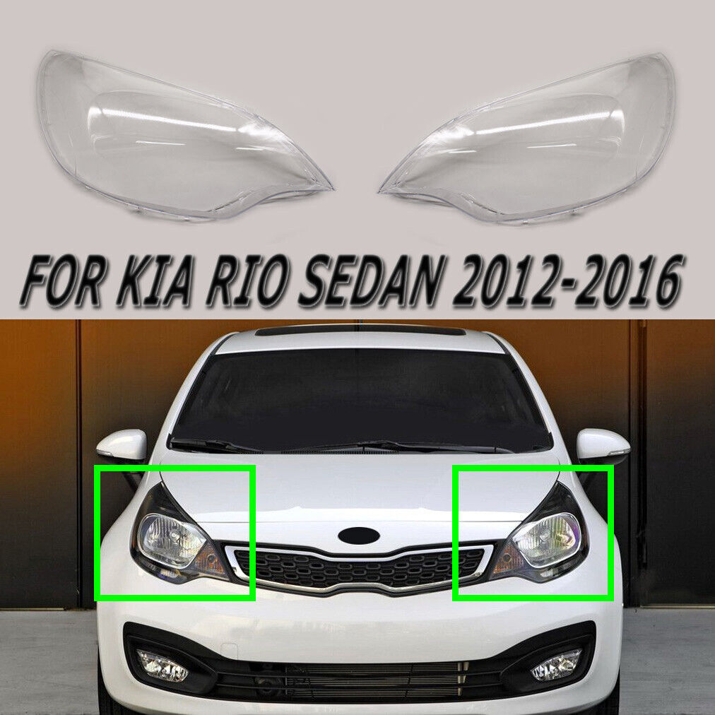 Headlight Lens Headlamp Shell Cover Cap Mask For Kia Rio Sedan 2012 ...
