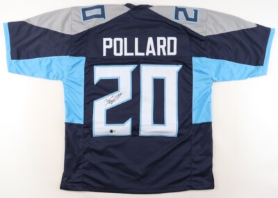 Tony Pollard Autographed #20 Custom Tennessee Titans Jersey - Beckett ...