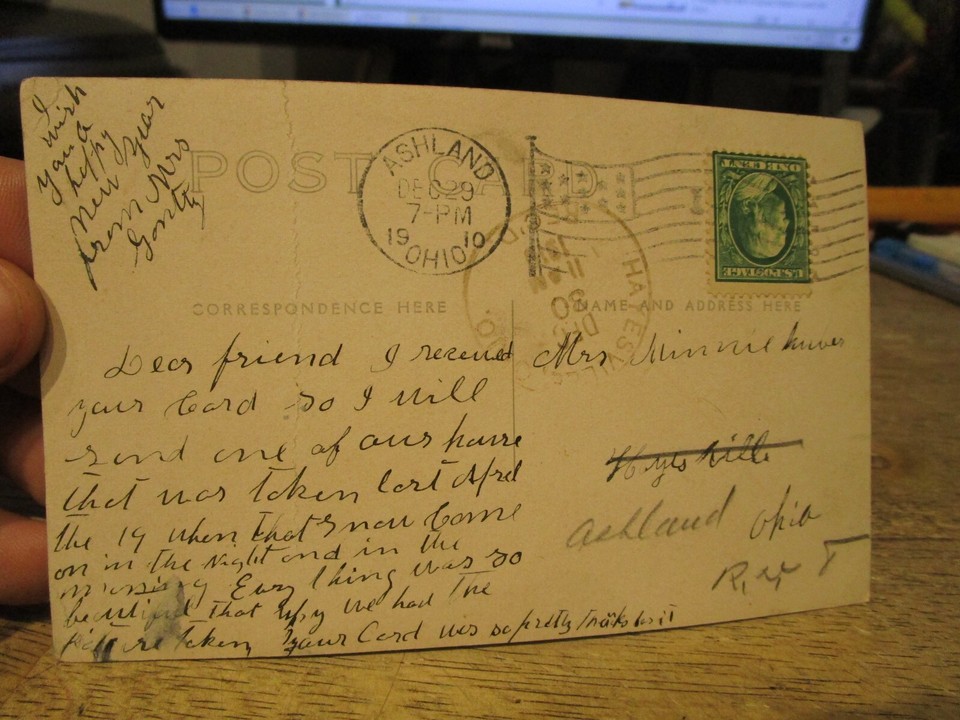 RARE Old Real Photo Picture Postcard Ashland Hayesville Home House Farm ...