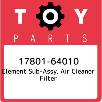 17801-64010 Toyota Element sub-assy, air cleaner filter 1780164010, New ...