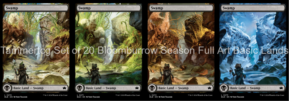 20x Bloomburrow 4 Seasons Full Art Land Set Magic the Gathering MTG | eBay