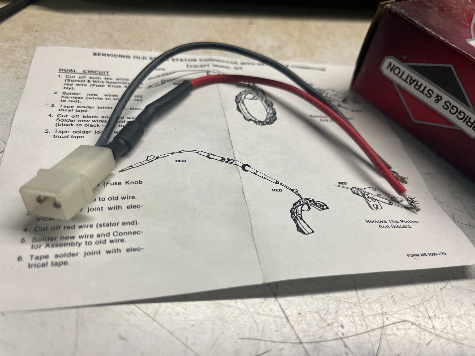 OEM Briggs Stratton 393456 Alternator Charging Diode Dual Circuit 1-6 ...