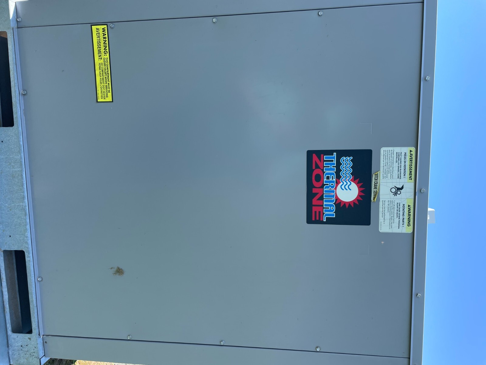 outdoor cooling unit TZAA-120DA THERMAL ZONE 8 TON 1 COMPRESSOR 2 ...