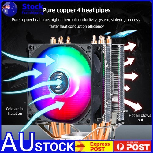 RGB Cooling Fan Mute 9cm CPU Cooling Radiator Computer Accessories for ...