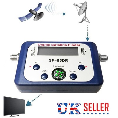 Digital LCD Satellite Finder Satlink Tester Meter TV Signal Receiver ...