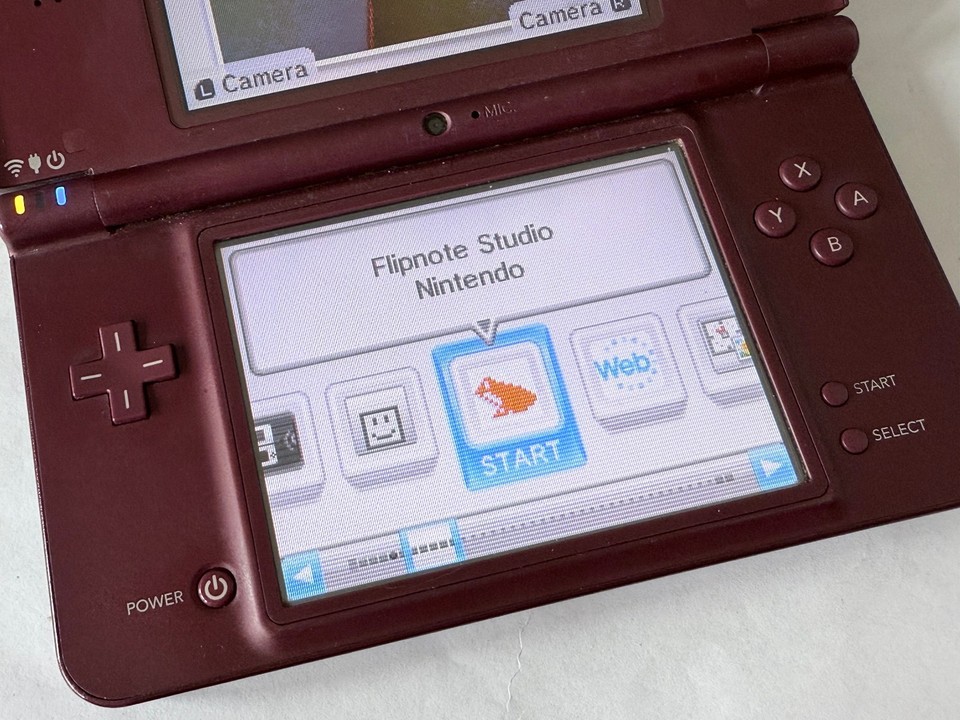 Nintendo DSi XL Burgundy Maroon Red Handheld Video Game Console *WORKS ...