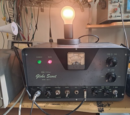 Globe Scout Model 680 Transmitter Ham Radio see it work | eBay