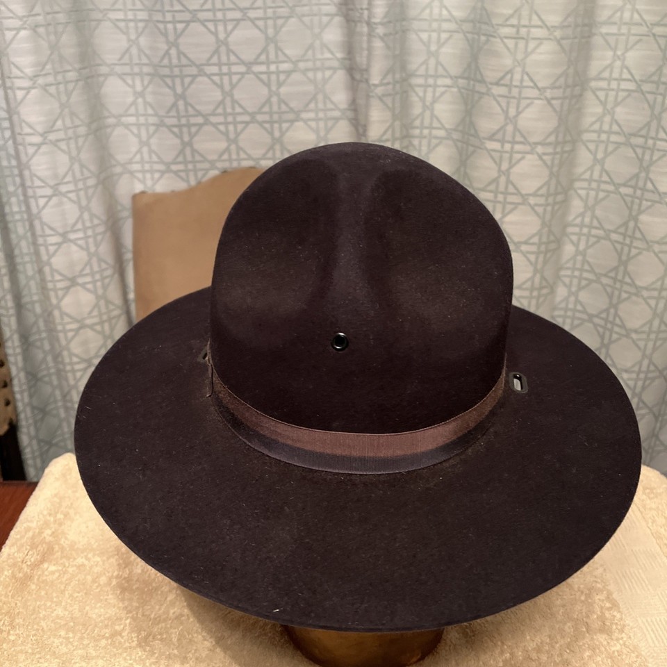 STRATTON Self Forming Hat Black Felt POLICE TROOPER Size 7 1/4 | eBay