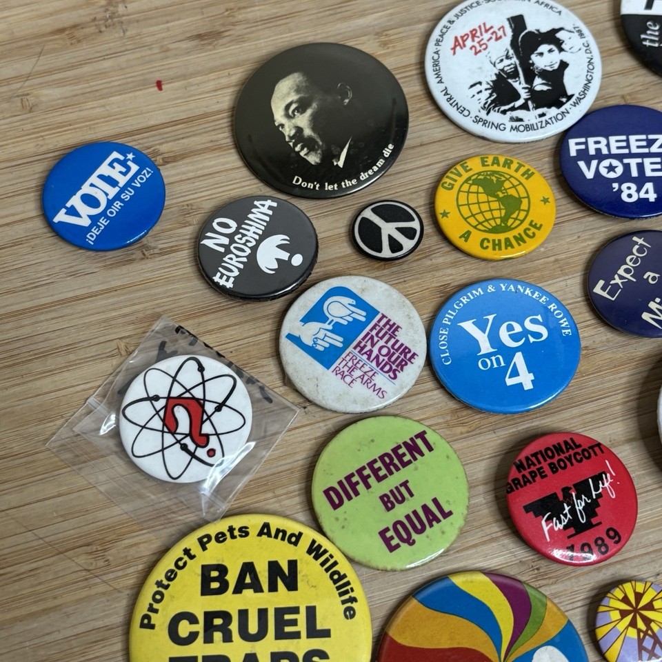 Vintage Anti-War & Peace Protest Pinback Button Nuclear Boston Freeze ...