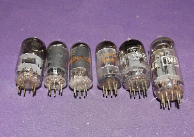 GE 6CG7 6U8A RCA 6C4 6AU6A 6AU6 SYLVANIA 6BZ7 Test Good Radio TV Tubes ...