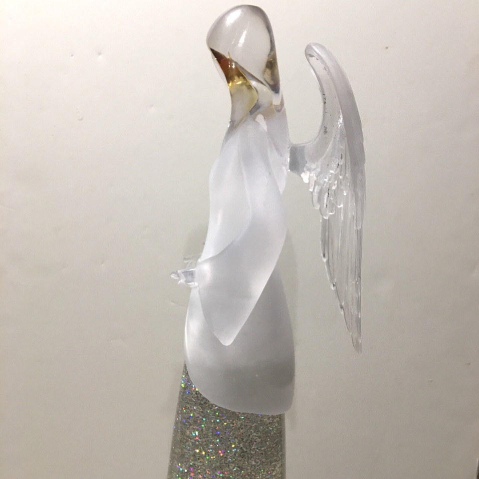 Cracker Barrel Frosted Acrylic Angel Water Lava Lamp Light Motion ...