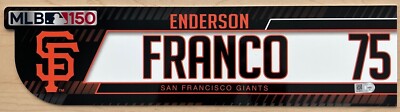 ENDERSON FRANCO TEAM-ISSUED BASEBALL LOCKER NAME TAG SF GIANTS MLB ...