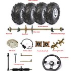 44" Rear Live Axle Kit Wheels Sprocket Hub Brake Assembly Kit Go Kart ...