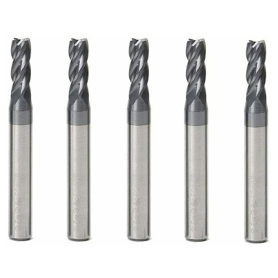 5× HRC45 5mm CNC Carbide End Mill 4 Fultes Milling Cutter,Tungsten End ...