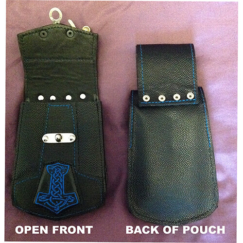 Leather Thors Hammer Mobile Cell Phone Pouch Viking Belt Loop Hip Bag ...