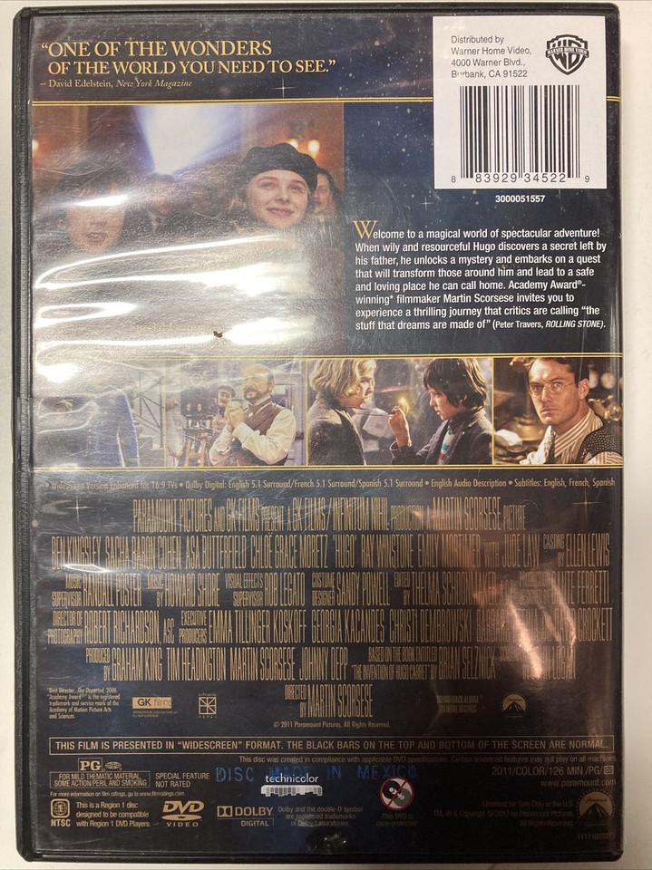 Hugo (DVD, 2011) 32429257215 | eBay