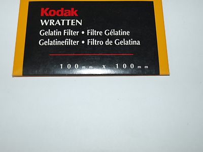 NEW GENUINE ORIGINAL KODAK BRAND WRATTEN 100mmX100mm GELATIN FILTER ...