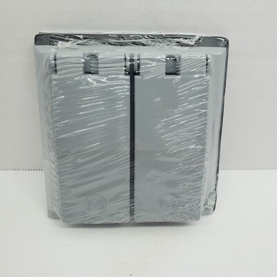 Mulberry Weatherproof 2 Gang 2 Dup. Cover for Wet Locations Metal Gray ...