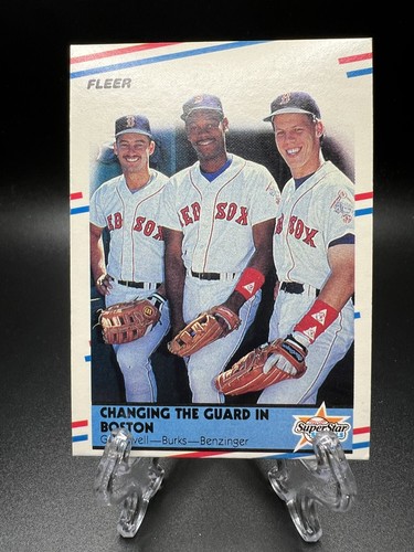 1988 Fleer - Ellis Burks, Mike Greenwell, Todd Benzinger #630 (RC) Red ...