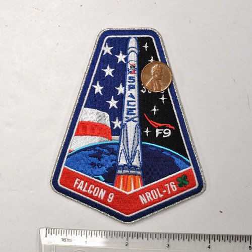 SPACEX MISSION PATCH EMPLOYEE ONLY NROL-76 F9 USAF SATELLITE | eBay