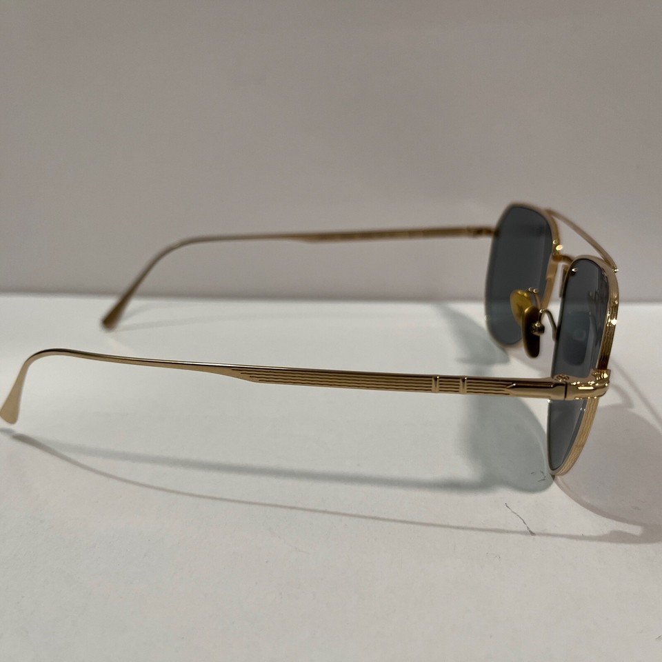PERSOL PHANTOS TITANIUM AVIATOR GOLD LIGHT BLUE SUNGLASSES 5003-ST ...