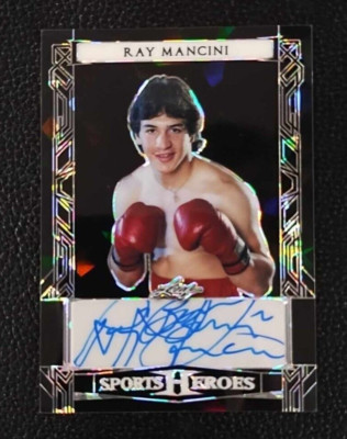2023 Leaf Sports Heroes Ray Mancini Black 2/20 Refractor Auto BOXING # ...