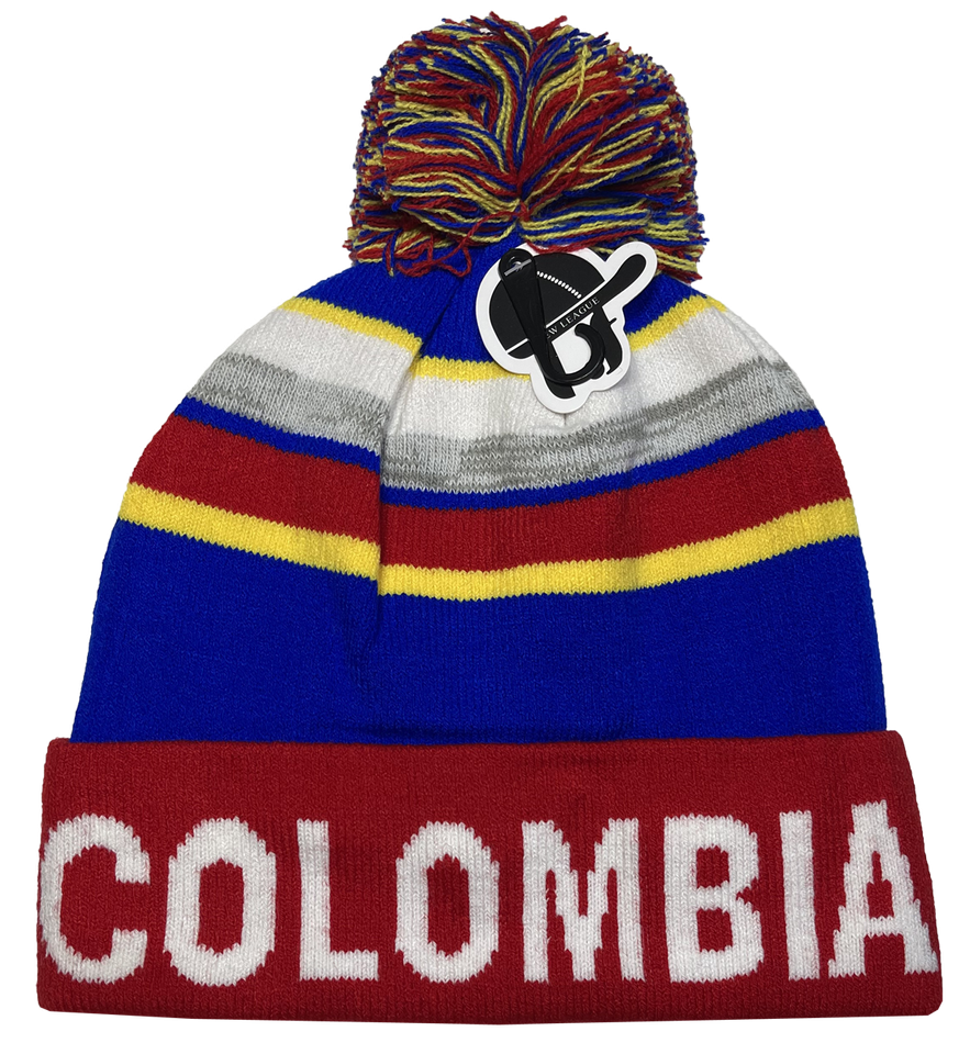 COLOMBIA Pompom Plush Lining Knit cap Beanie Knitted Warm Ski Winter ...