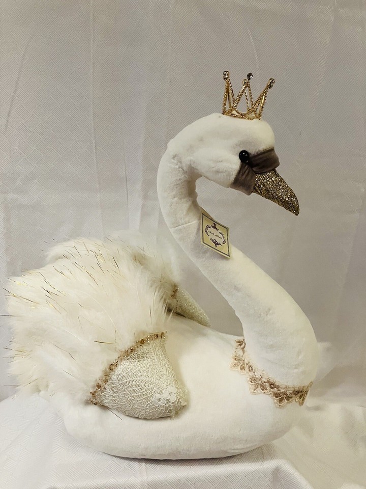 Mark Roberts Christmas Swan Figurine 19 inches with Crown | eBay