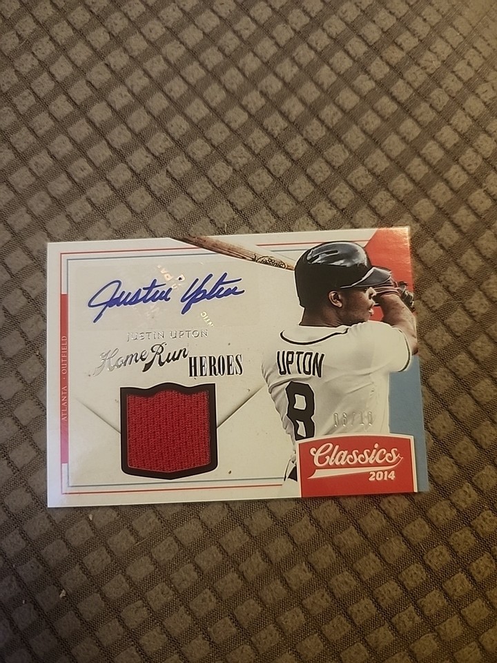Justin Upton 2014 Panini Classics Patch Auto /10 Braves | eBay