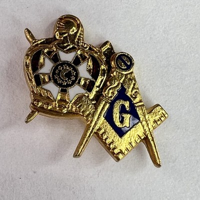 Masonic and Knights Templar Dual Membership lapel Vintage Pin Lapel Hat ...