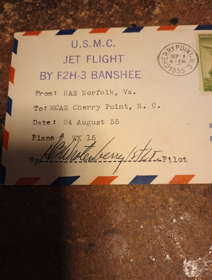 1st Flight U.S M.C Banshee Pilot ,Signed | eBay