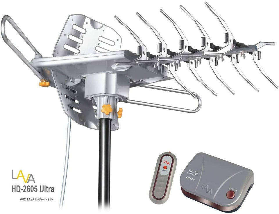 LAVA HD2605 Outdoor TV Antenna,Ultra 4K TV Antenna,Remote Controlled ...