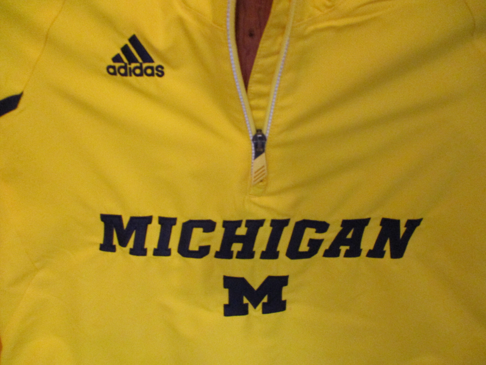 Adidas University of Michigan Men's 1/4 Zip Woven Climaproof Jacket ...