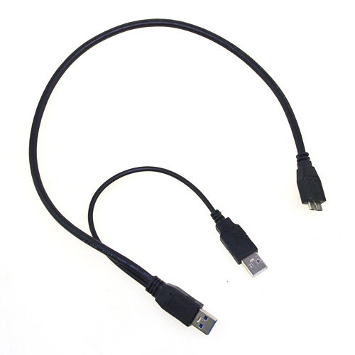 50cm USB 3.0 Y Power Data Cable Cord Lead for WD External Hard Drive ...