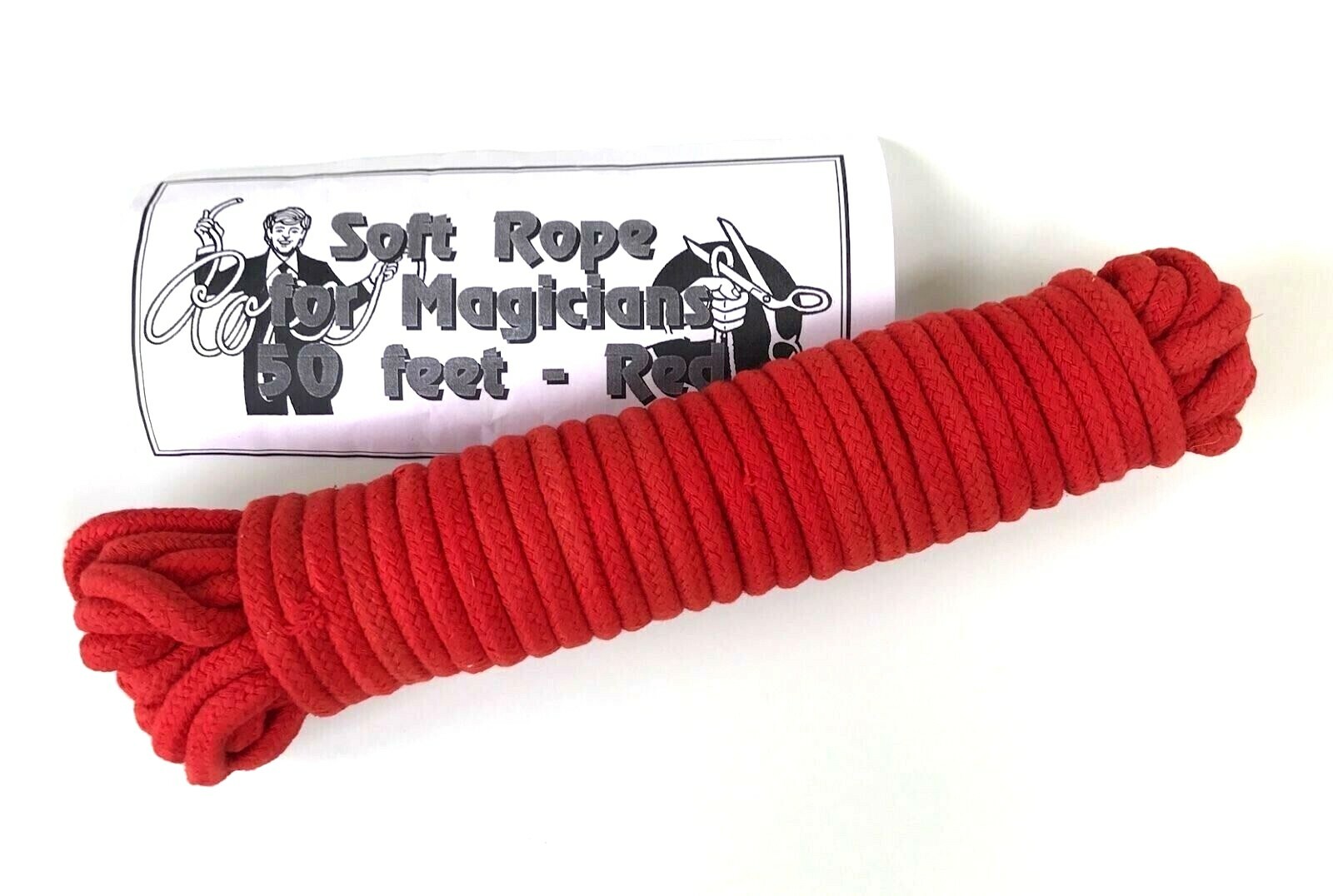 50' Feet RED SOFT ROPE Magic Tricks Cut & Restore Hank And Bundle ...