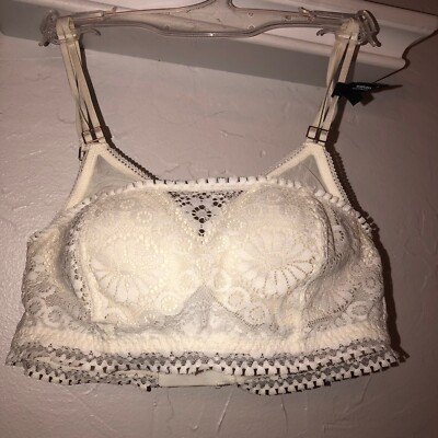 NWT Aerie American Eagle Real Power Wireless 32B Bra Lace Covered Cups ...